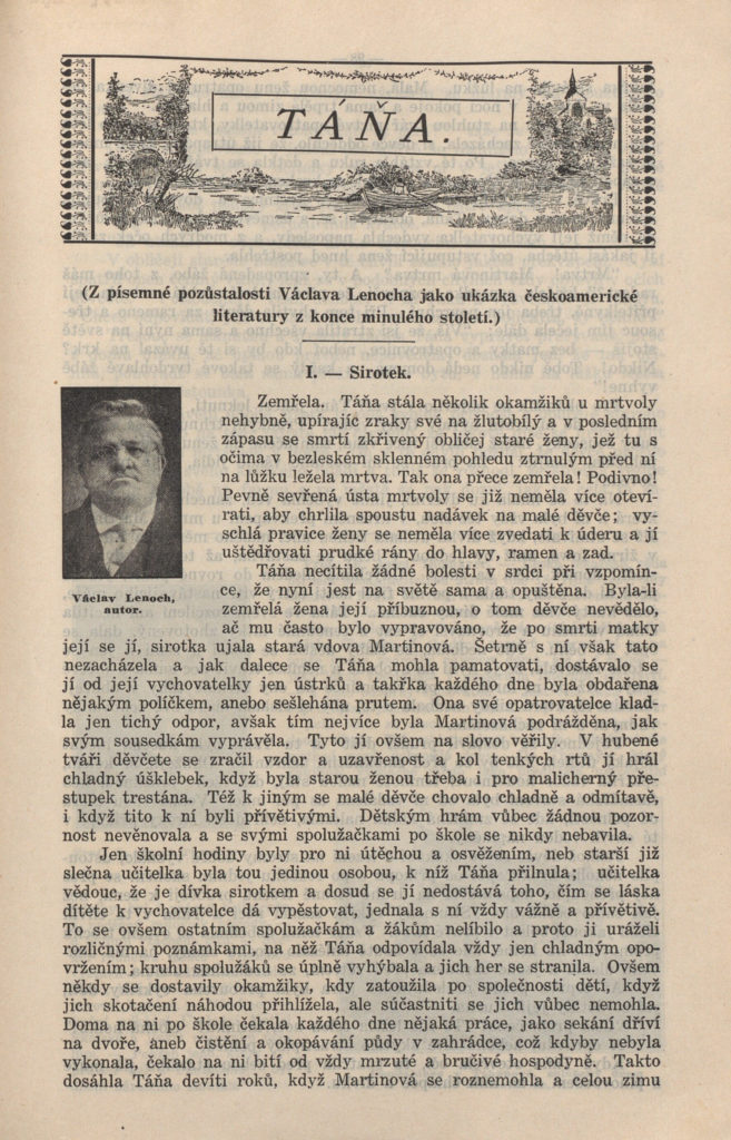 Vaclav Lenoch Story Teller - Czech & Slovak American Genealogy Society ...